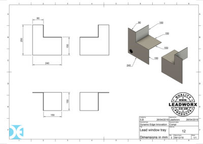 Lead Window Tray Ends (Pair) - Leadworx