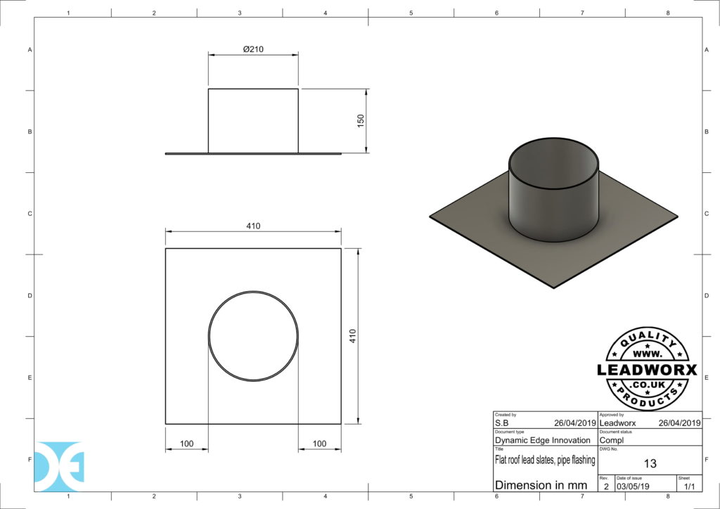 Lead Flat Roof Slates - Leadworx
